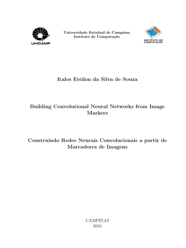 TESE - Building Convolutional Neural Networks From Image Markers | PDF ...