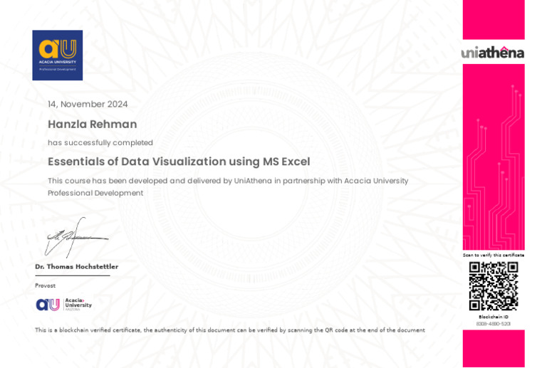 Data Visualization Certificate - MS Excel | PDF