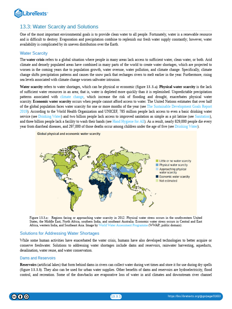 Water Scarcity - and - Solutions | PDF | Water Scarcity | Reclaimed Water