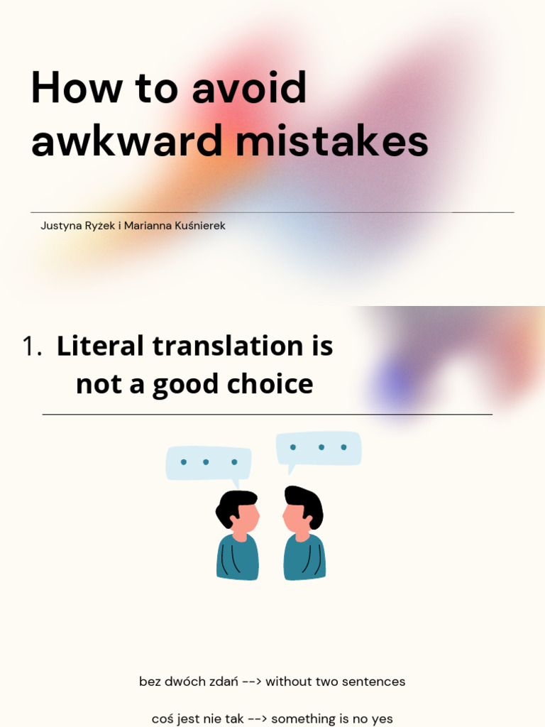 How To Avoid Awkward Mistakes | PDF | Language Arts & Discipline