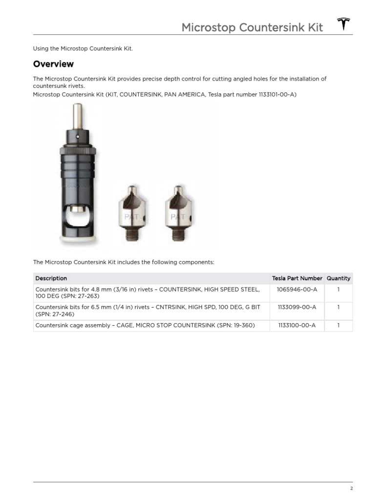 Microstop Countersink Kit Instructions 09JAN22 | PDF | Rivet | Drill