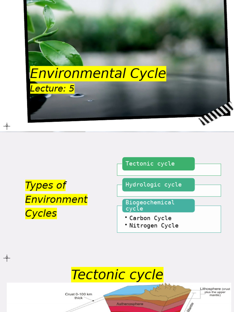 ENV 107 Lecture 5 Environmental Cycle | PDF | Water Cycle | Hydrology