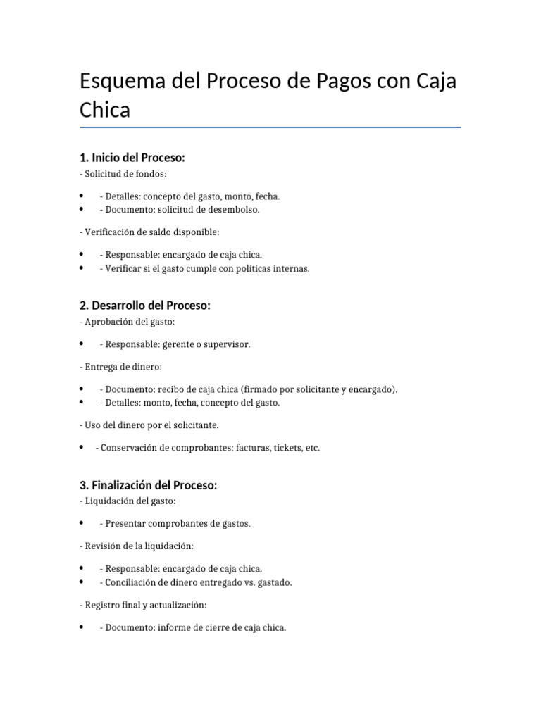 Esquema Pagos Caja Chica | PDF