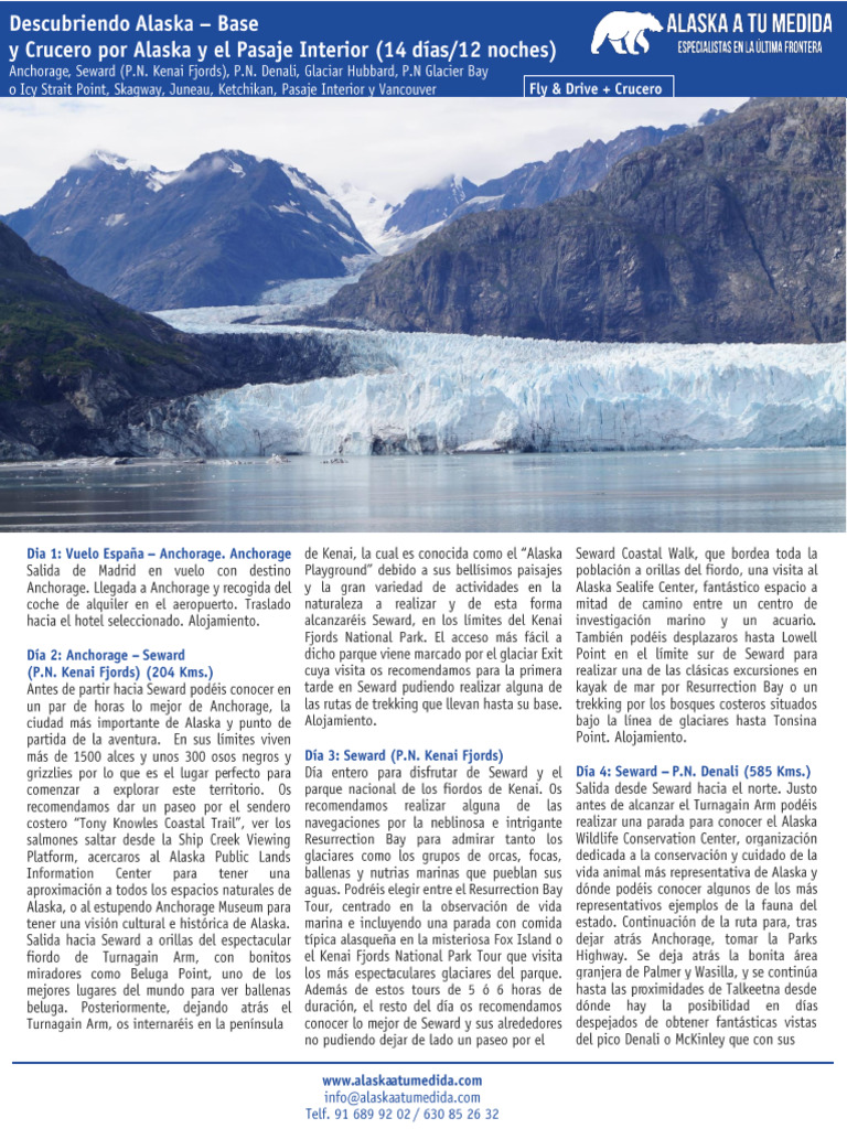 Descubriendo Alaska Base y Crucero Por Alaska y El Pasaje Interior | PDF
