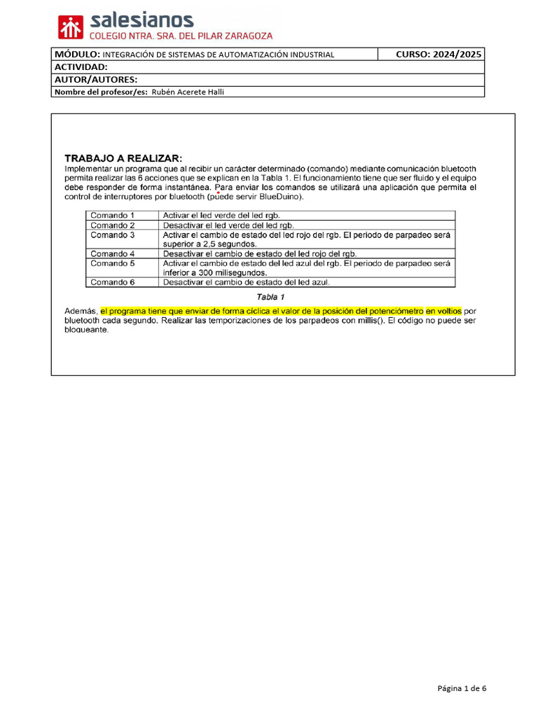 Informe Practica Bluetooth | PDF | Monty Python | Computer Programming