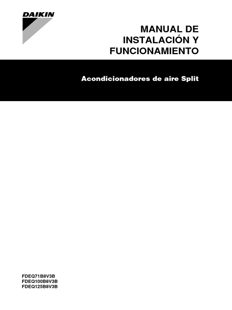 Daikin (Operacion FDEQ-B) | PDF
