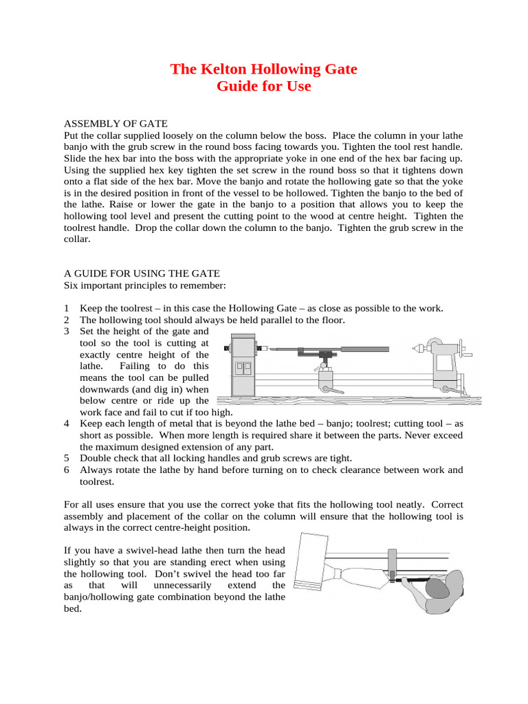 Kelton Hollowing Gate | PDF | Screw | Tools