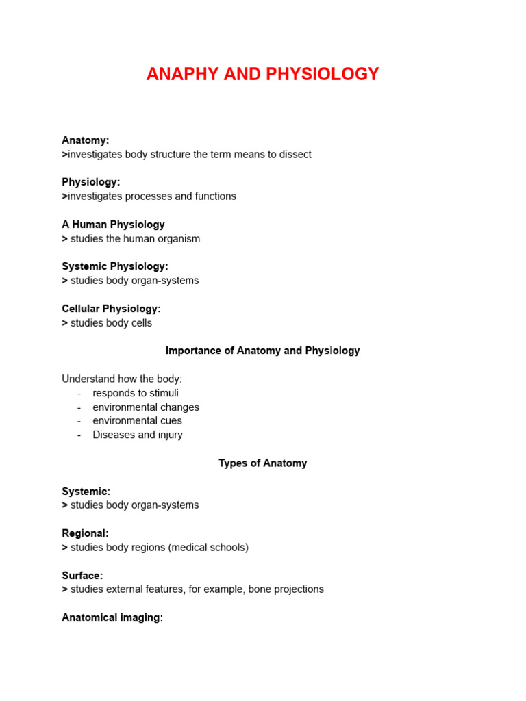Anaphy Reviewer | PDF | Epithelium | Anatomical Terms Of Location