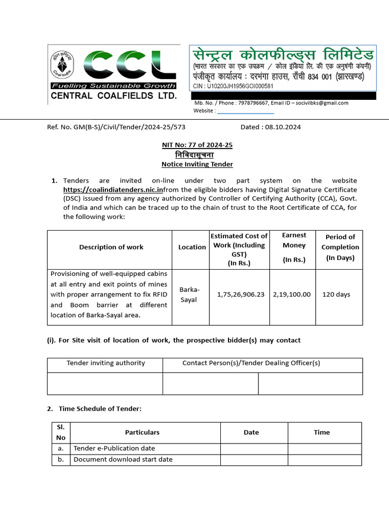 Tendernotice 1 | PDF | Value Added Tax | Joint Venture