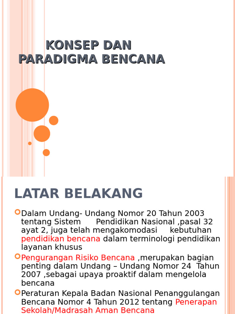 Konsep Dan Paradigma Kebencanaan (Autosaved) | PDF