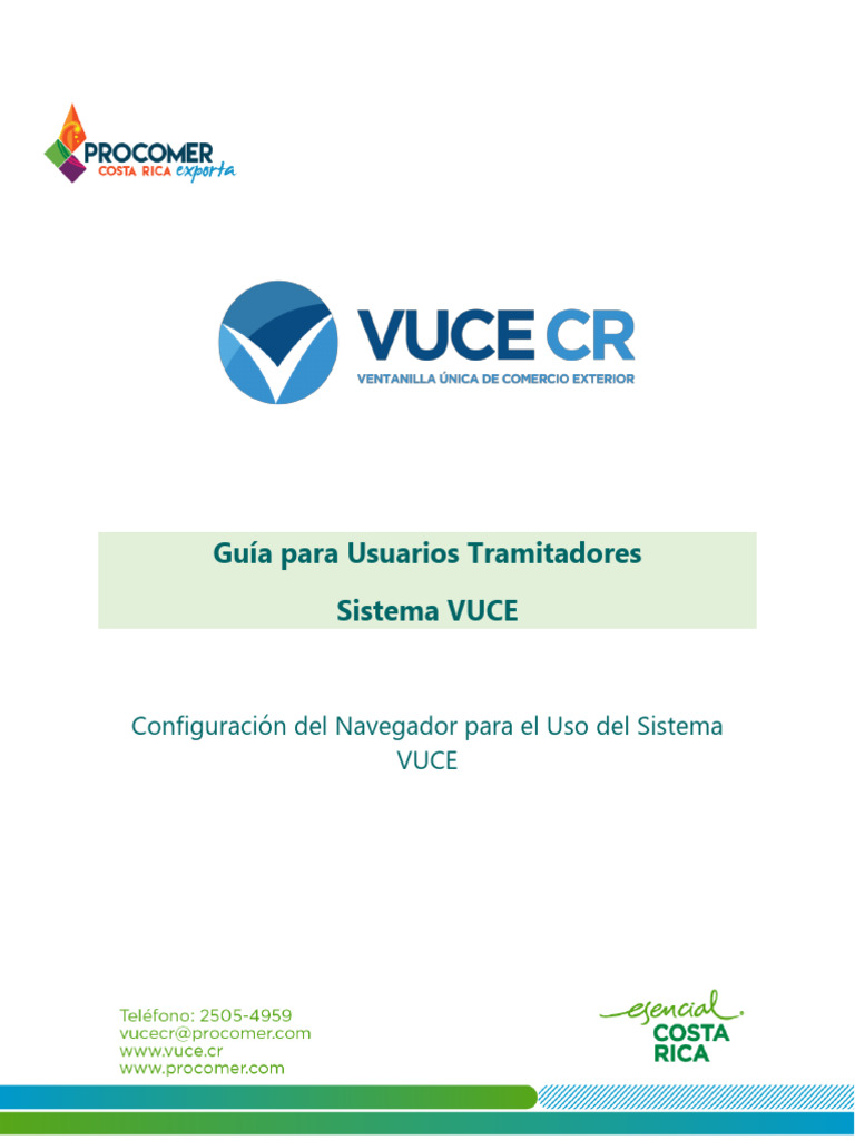Configuración VUCE: Guía Completa | PDF | Botón (Computación) | Informática
