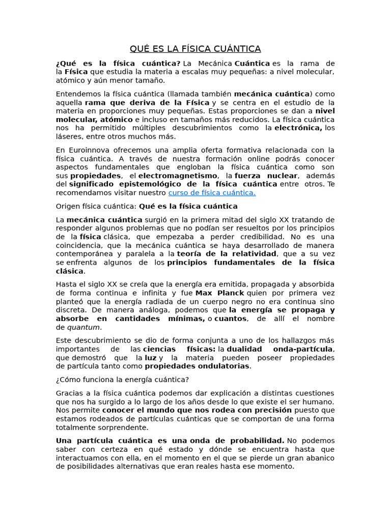 Introducción a la Física Cuántica | PDF | Mecánica cuántica | Física