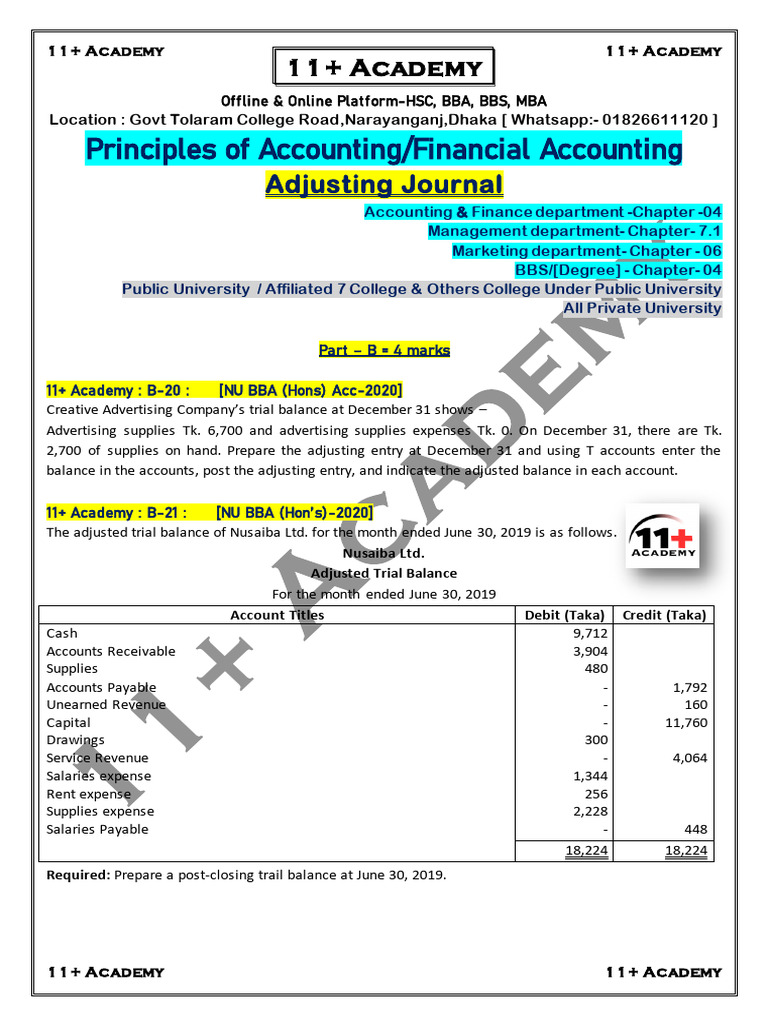 Adjustment Journal | PDF | Debits And Credits | Expense