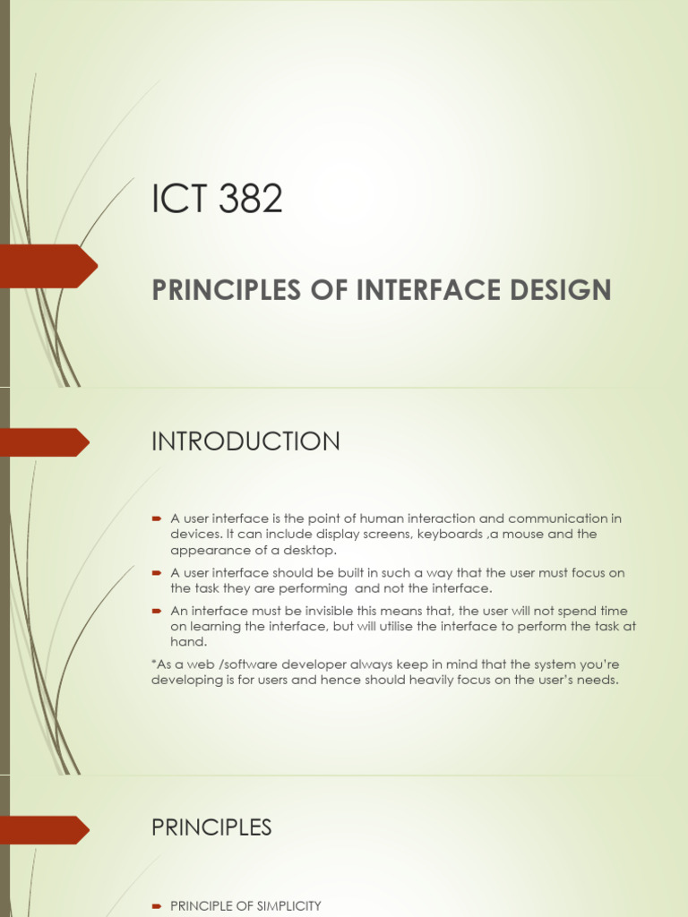 Principles of User Interface Design | PDF | Graphical User Interfaces | User Interface