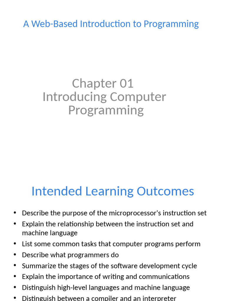 CH 01 | PDF | Programming | Computer Program