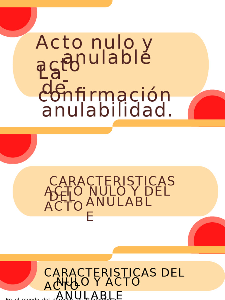 Diferencias entre acto nulo y anulable | PDF | Nulo (ley) | Derecho privado