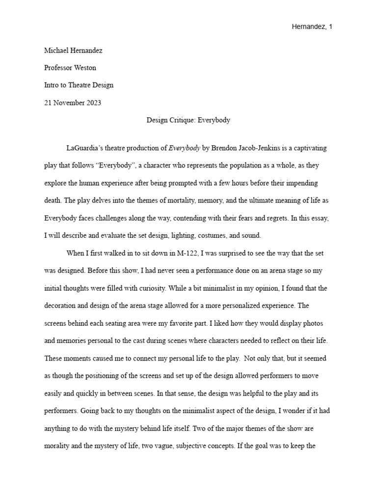 Everybody - Design Critique REVISION | PDF