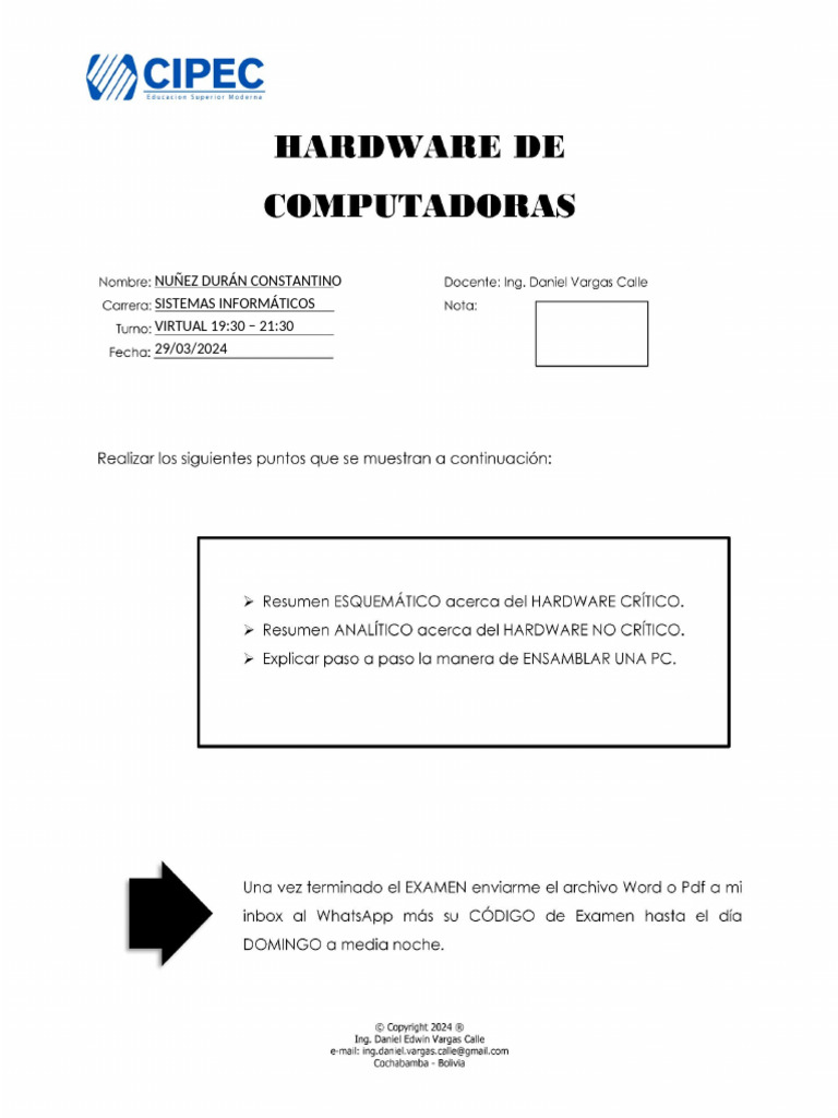 Hardware Crítico y No Crítico en PC | PDF | Hardware de la computadora ...