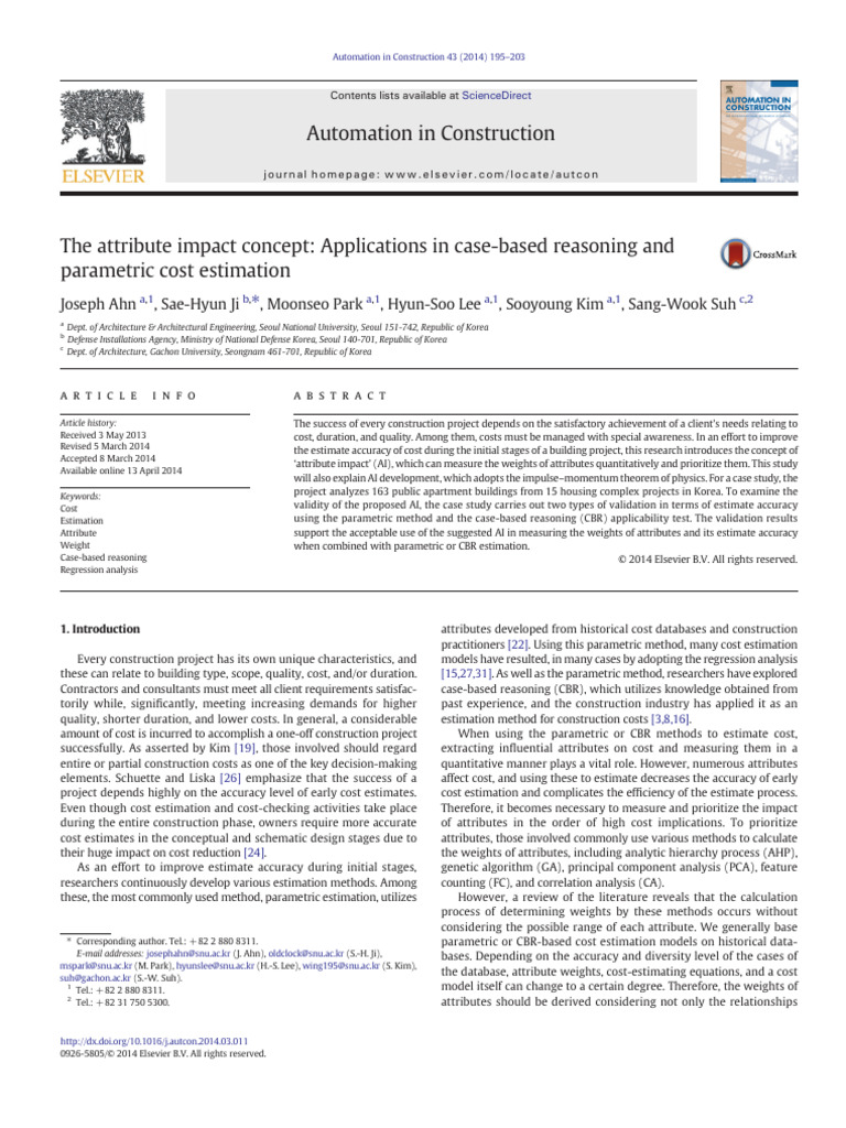 Attribute Impact in Cost Estimation | PDF | Momentum | Force