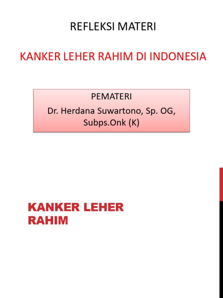REFLEKSI MATERI Kanker Leher Rahim | PDF