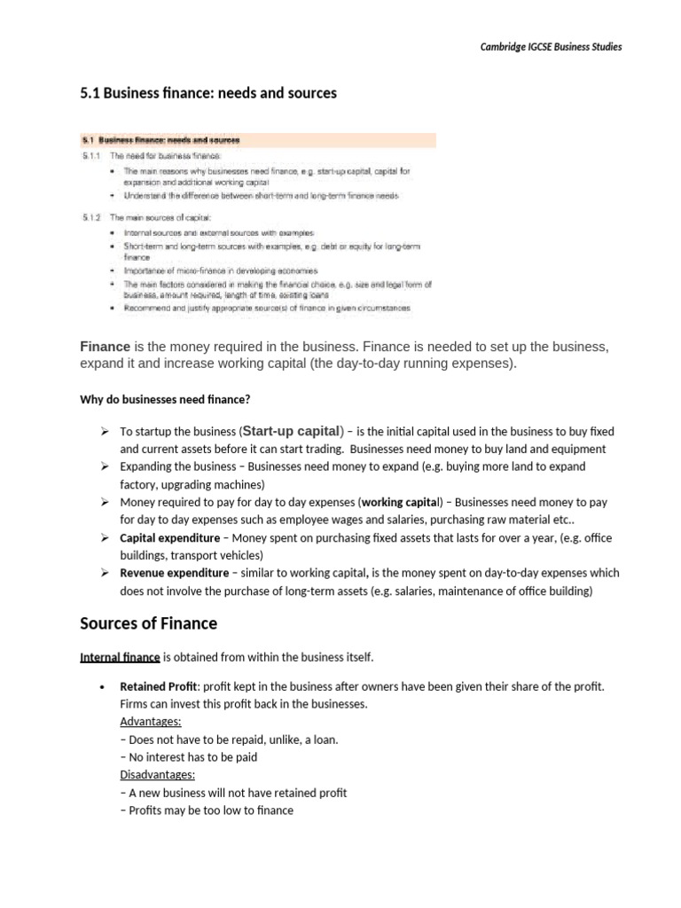 Cambridge IGCSE Business Studies Yr 11 Notes | PDF | Cost Of Living | Taxes
