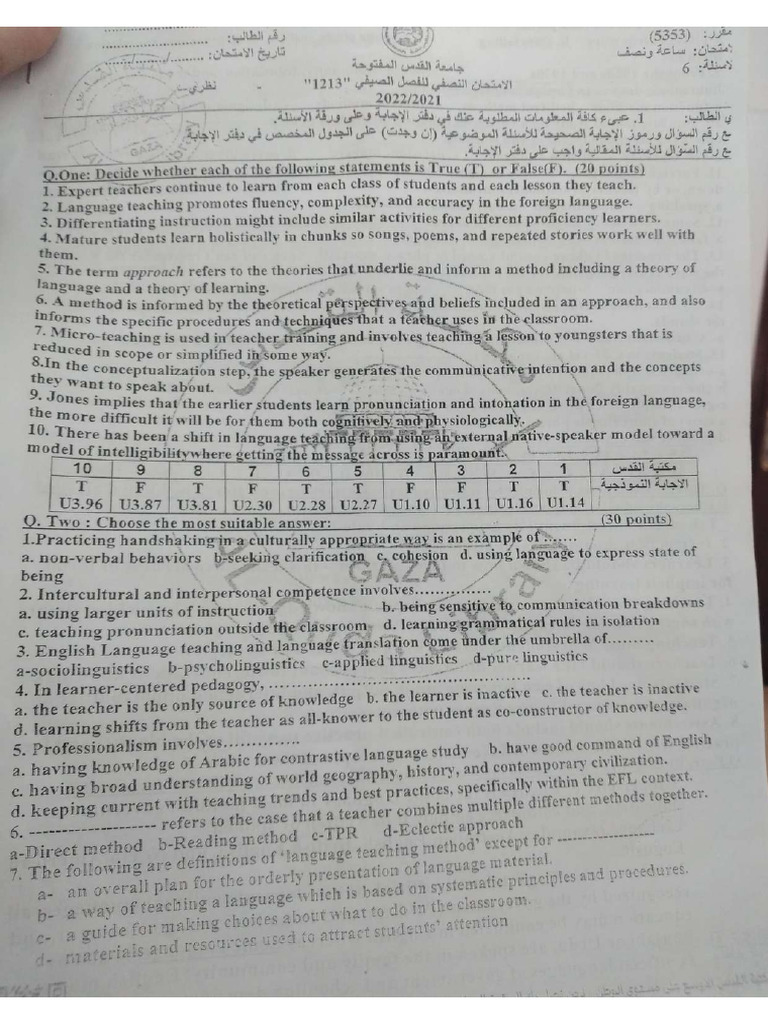 سنوات سابقة نصفي elt 1⁩ | PDF