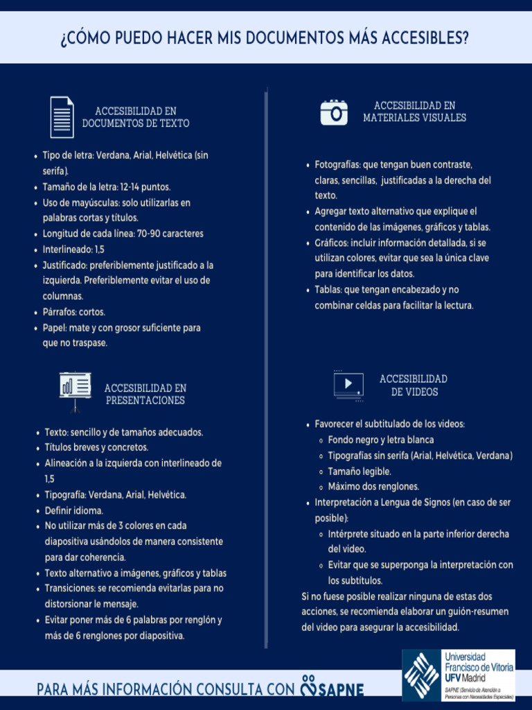 Infografia Documentos Accesibles | PDF | Helvética | Tipografía