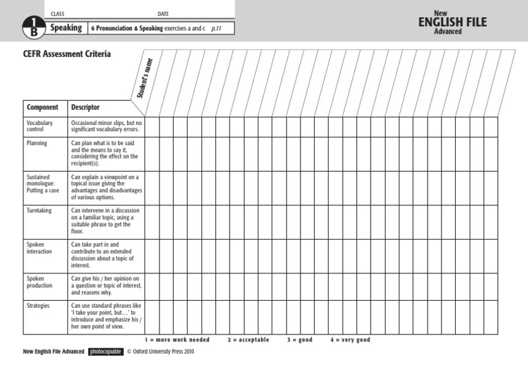 Nef Adv Cef Assessment Speaking 01b | PDF