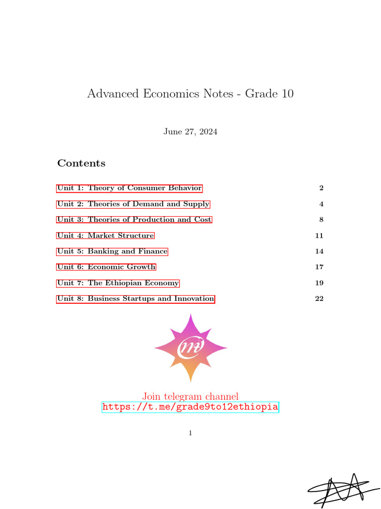 Economics Notes Book g10 | PDF | Utility | Demand