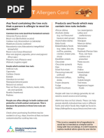OAS Food Allergy and Cross-Reactivity Chart | PDF
