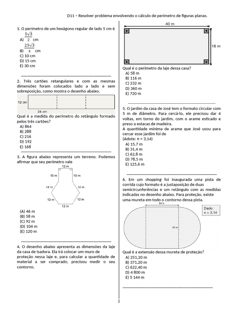 Atividade Monitoria Matemática D8 (d11) | PDF | Geometria Euclidiana | Geometria Elementar