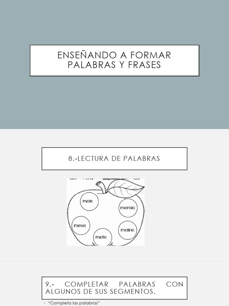 Actividades para formar palabras con sílabas | PDF | Sílaba | Filología
