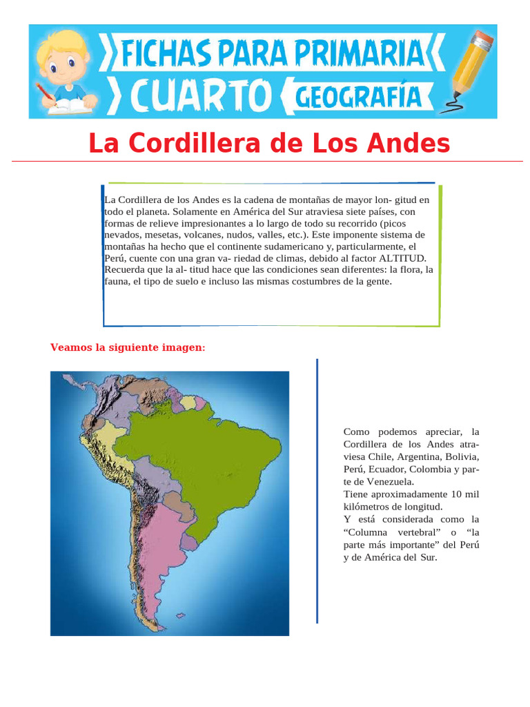 La Cordillera de Los Andes | PDF | Andes | Clima templado
