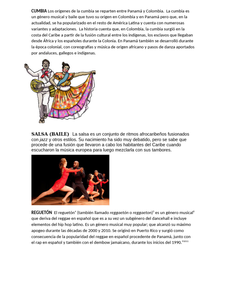 Orígenes de la Cumbia Panameña | PDF | Musica Tango | La música rock