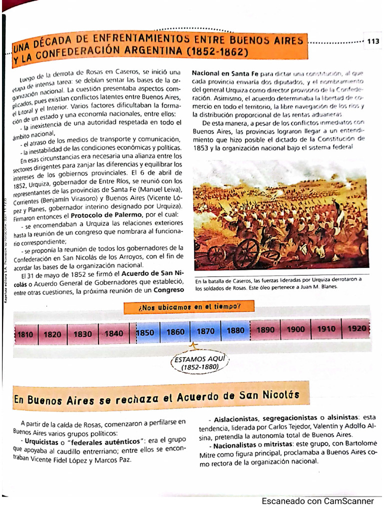 Bs As y La Confederación 1852 A 1862 | PDF