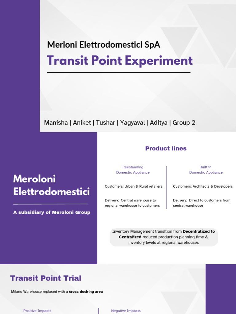 Merloni Elettrodomestici SpA | PDF | Inventory | Warehouse