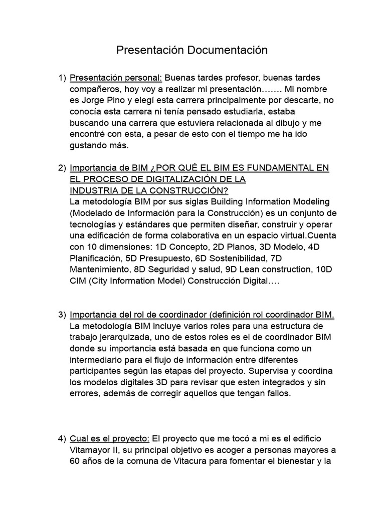 Presentación Documentación | PDF | Modelado de información de construcción | Informática