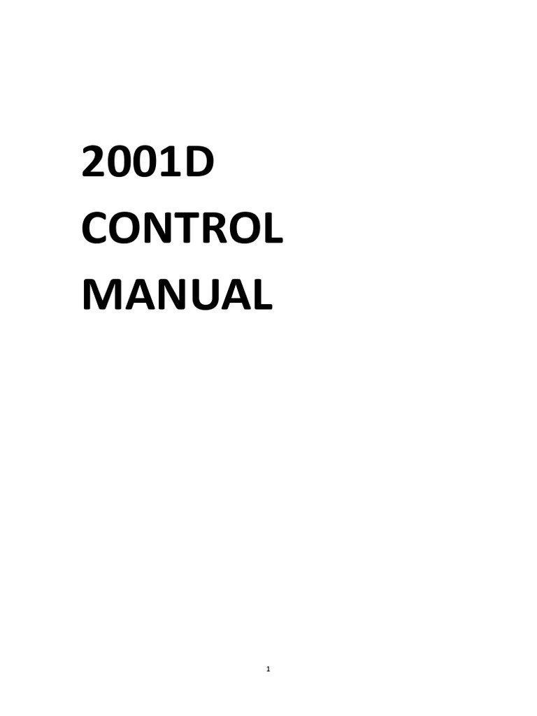 Is 2001d Control Manual | PDF | Sewing Machine