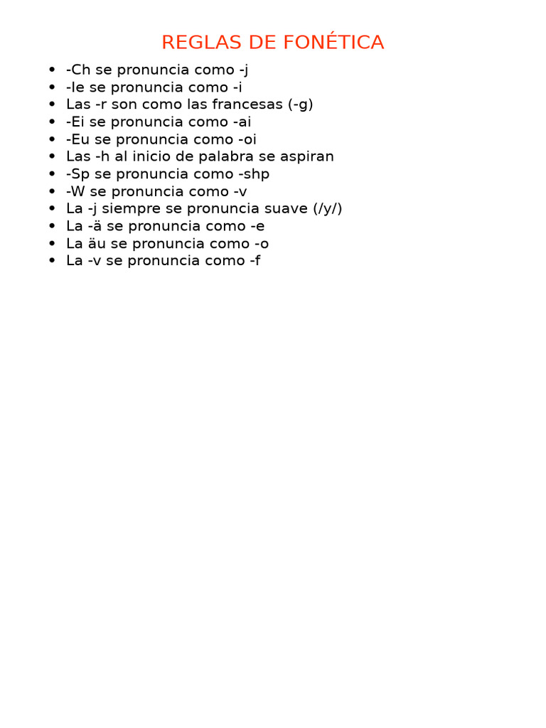 Reglas de Fonã - Tica | PDF