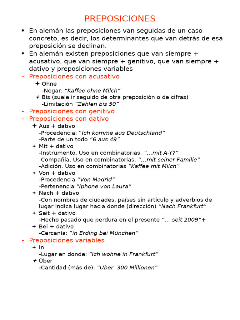 PREPOSICIONES | PDF