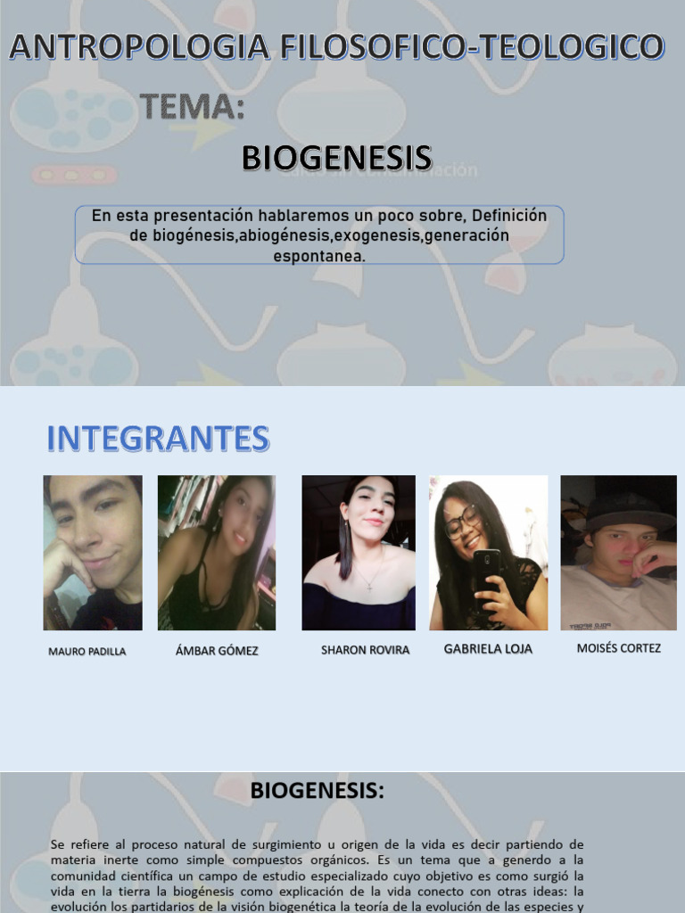 BIOGENESIS Grupo | PDF | Abiogénesis | Vida