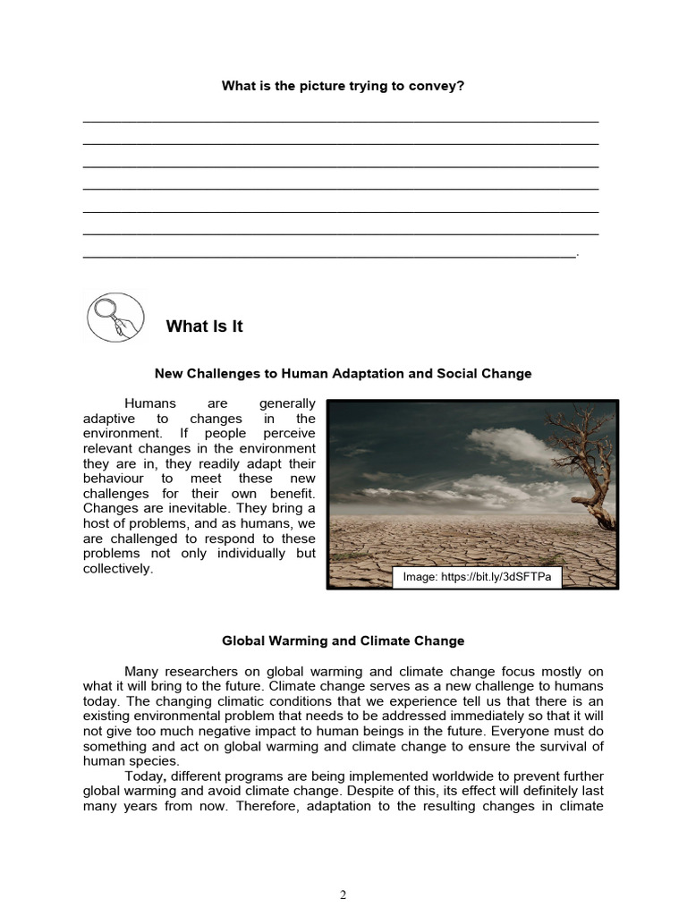 Human Adaptation to Modern Challenges | PDF | Climate Change | Human ...