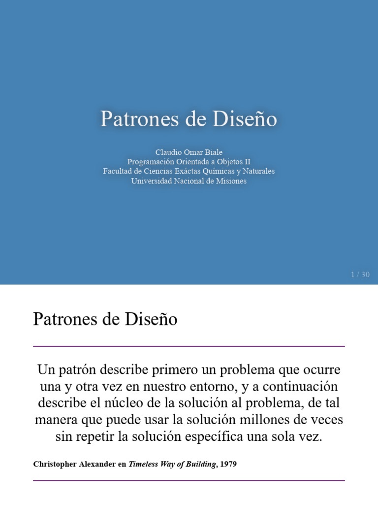 Patrones de Diseño OO Avanzados | PDF | Objeto (informática) | Patrón de diseño de software
