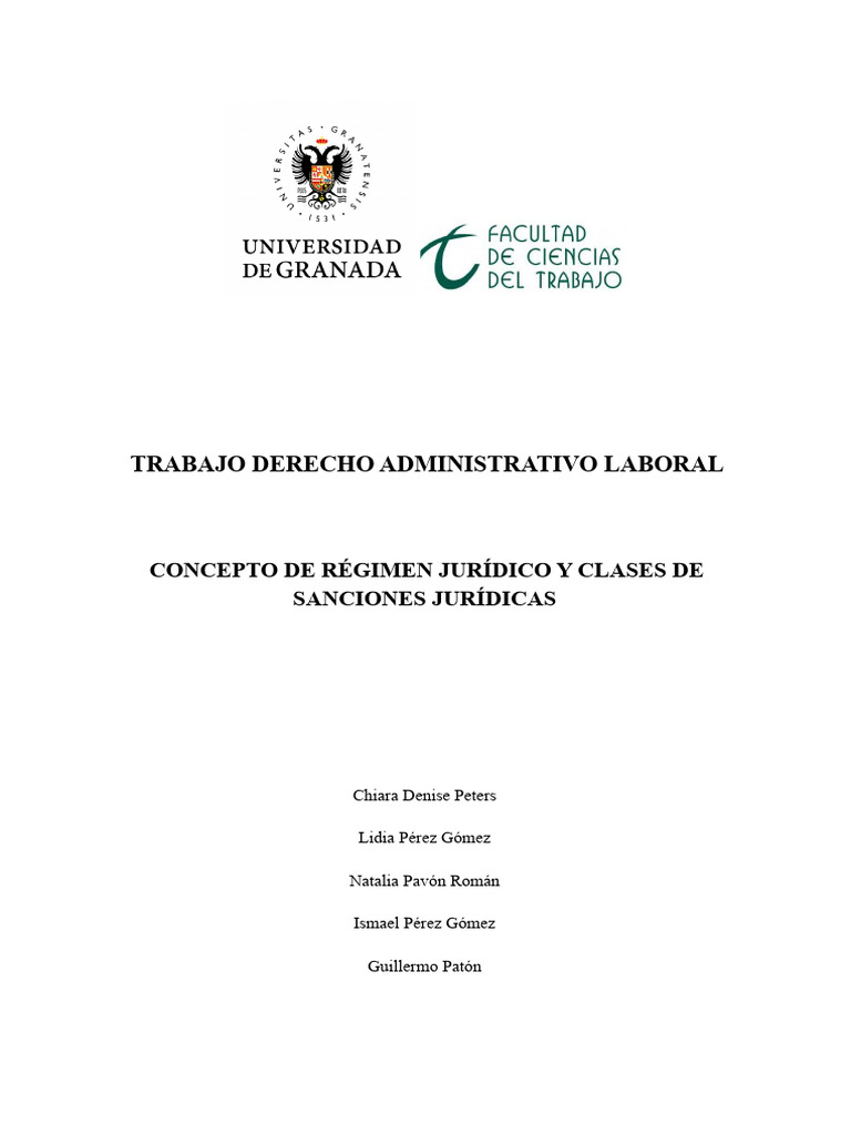 Trabajo Derecho Adm Laboral | PDF | Derecho penal | Castigos