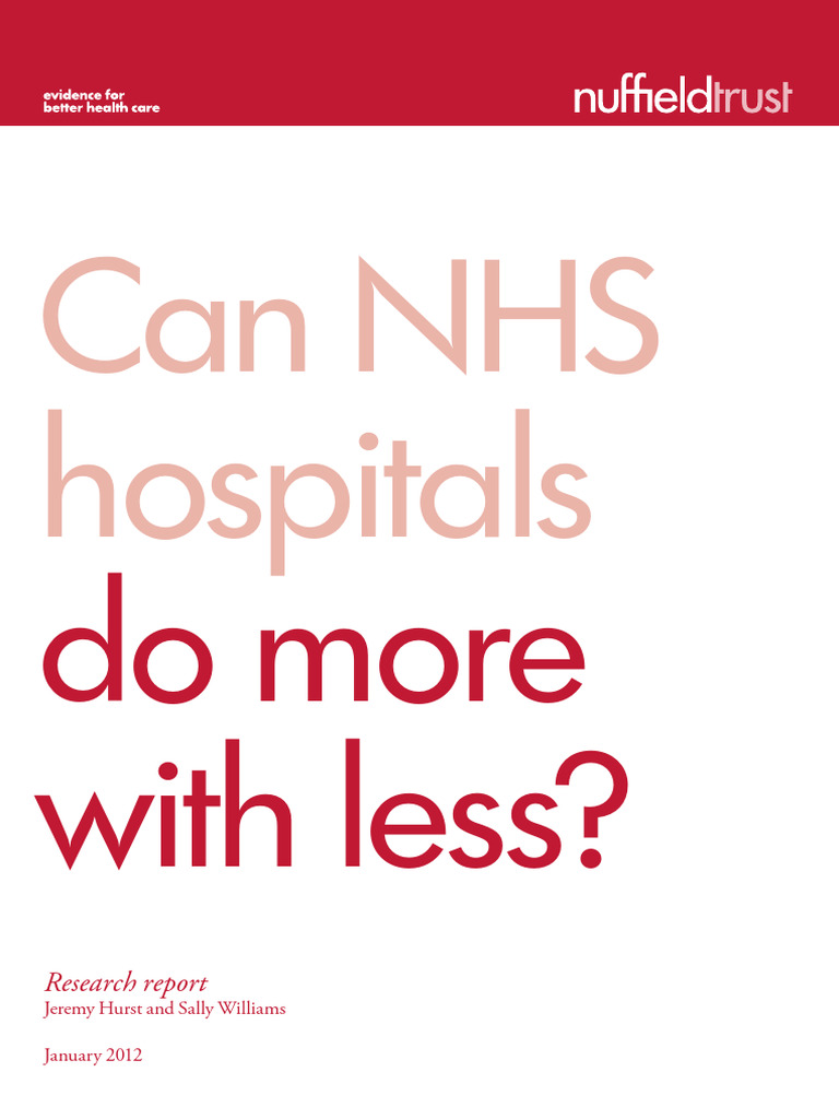 Can Nhs Hospitals Do More With Less Full | PDF | National Health ...
