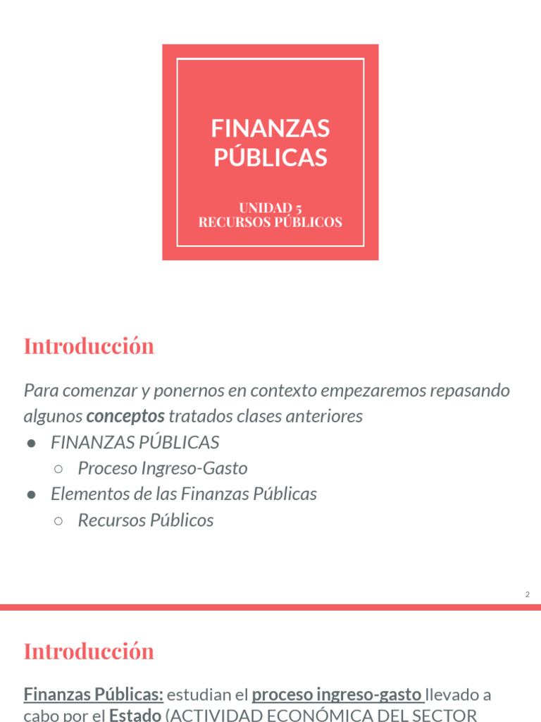 UNIDAD 5 - Recursos Públicos | PDF | Impuestos | Estado (política)