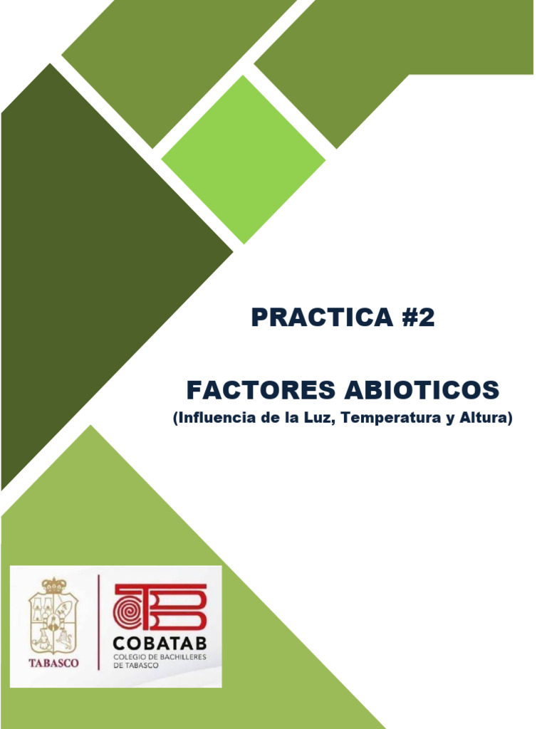 Practica 2 Factores Abióticos | PDF | Ecosistema | Entorno natural