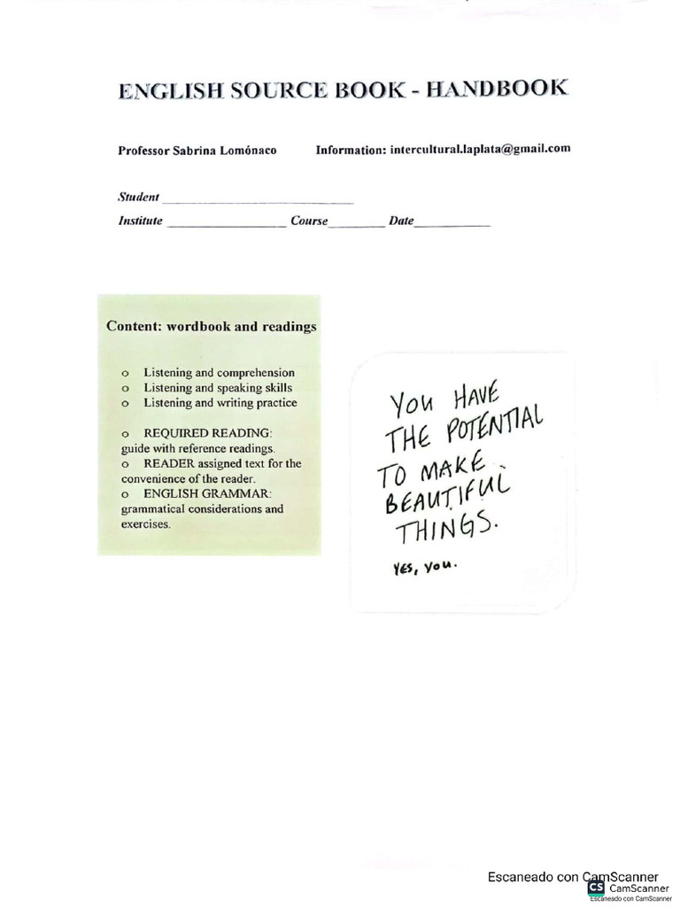 1 English Source Book Grammar PF Lomónaco | PDF