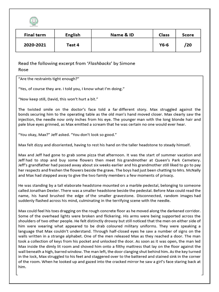 Test 1 Comprehension Practice | PDF