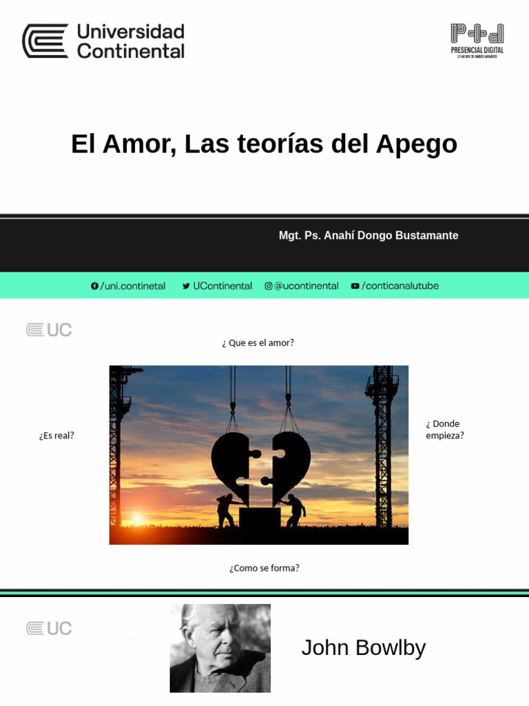 Unidad 3 Ps. Anahi Dongo | PDF | Teoría de apego | Amor